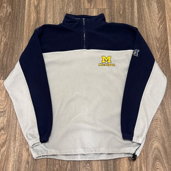 Active USA | Shirts | Vtg Michigan Wolverines Fleece 4 Zip Mens Xl Gray ...
